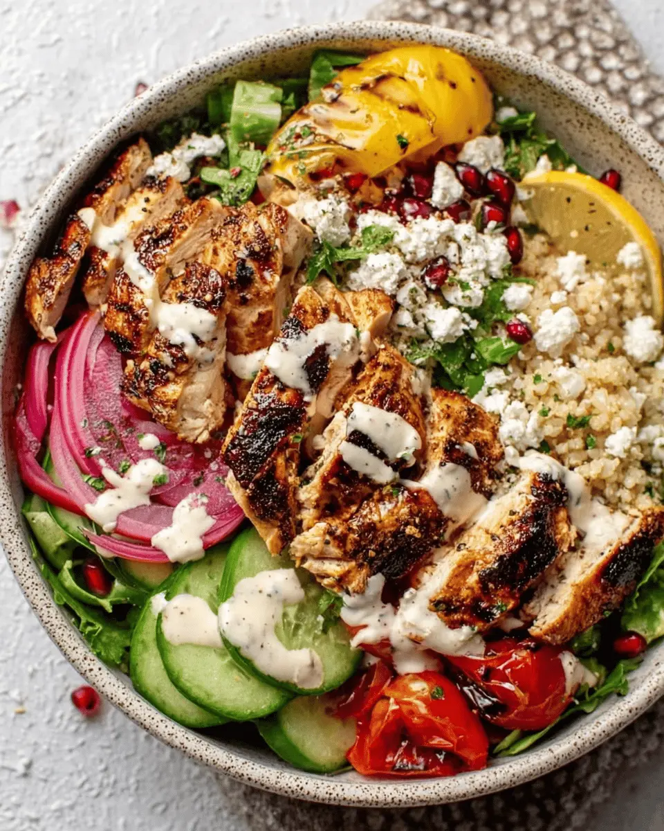 easy shawarma chicken bowls